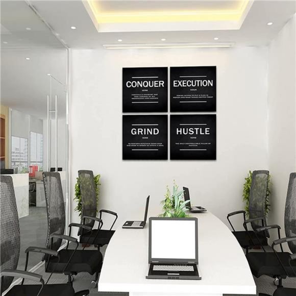 Wall Decor | Success Motivational Wall Art Quotes Poster Framed 12 X 12 ...